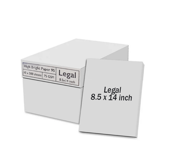 Premium Printer Copy Paper Legal 8.5" x 14" - White - 5000 Sheets – GogoMax